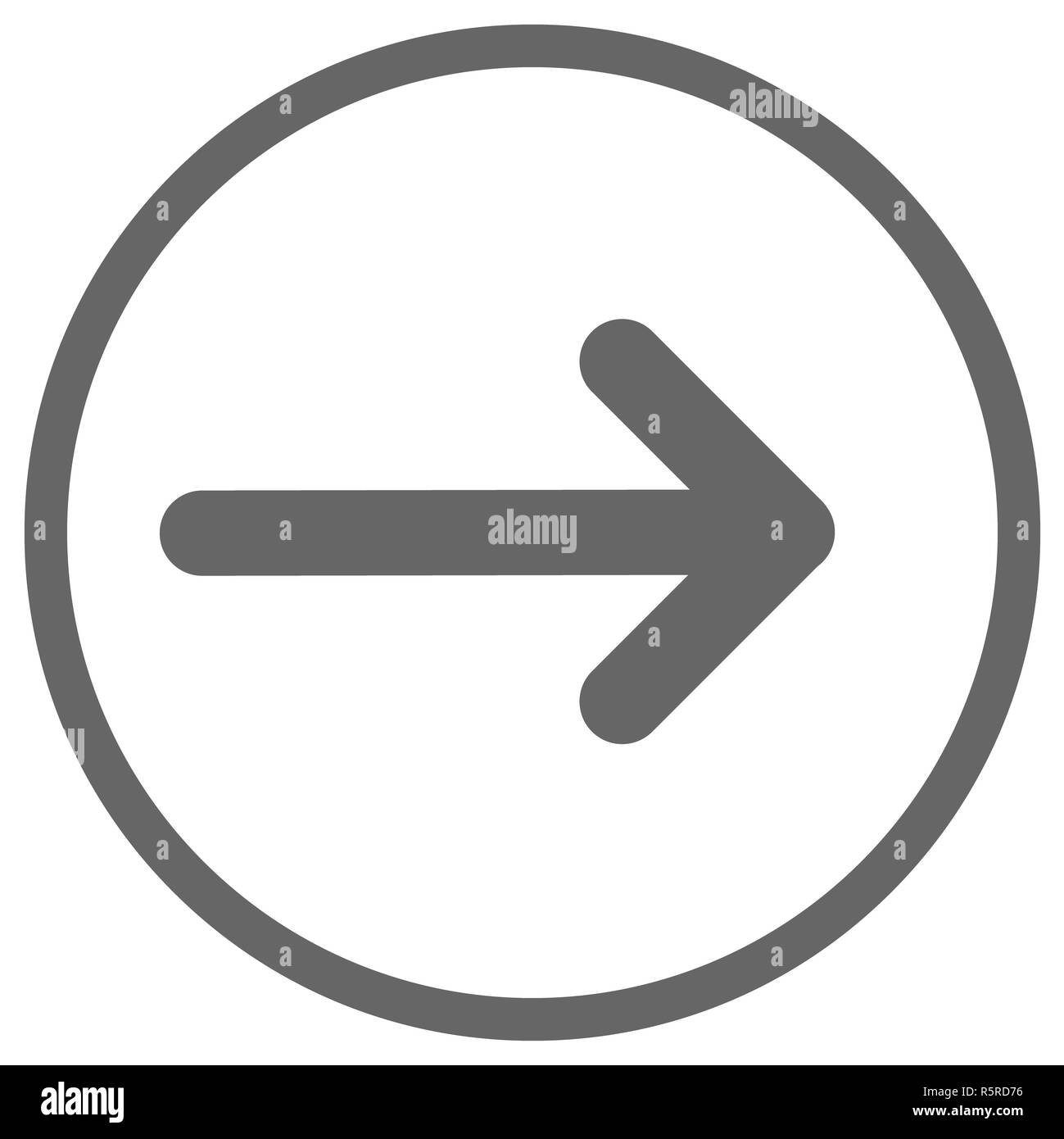 Pointer, arrow in modern flat style. Arrow button isolated on white ...
