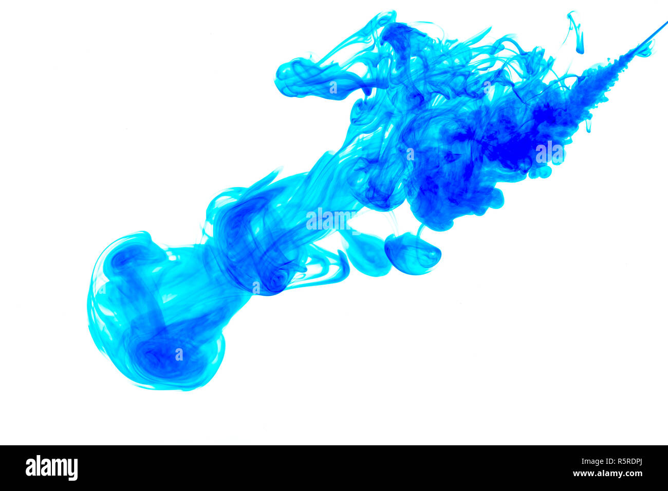 Splash of blue paint in water Stock Photo - Alamy