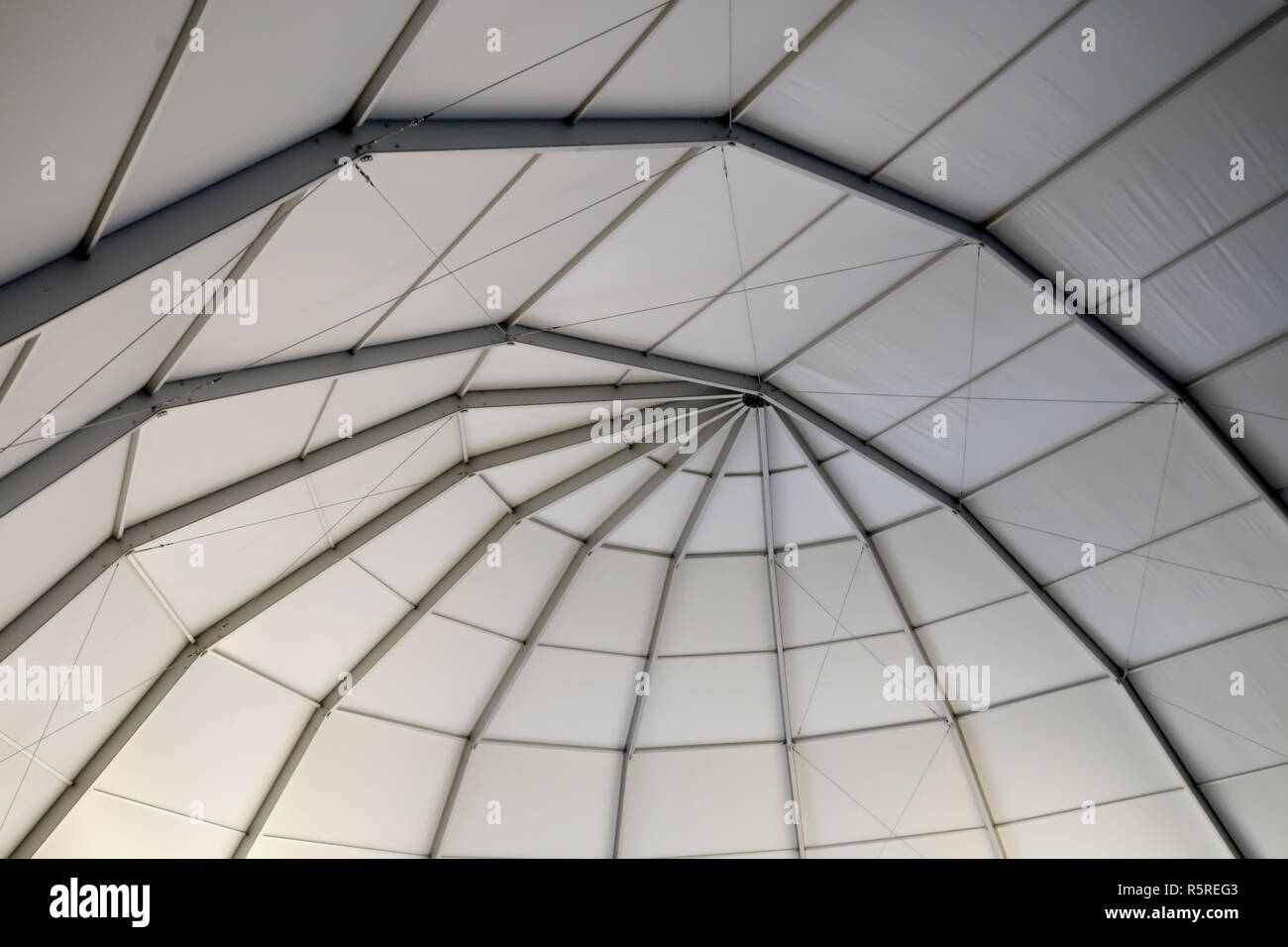 The Ceiling of the Truss Structure at the Construction site Stock Photo ...
