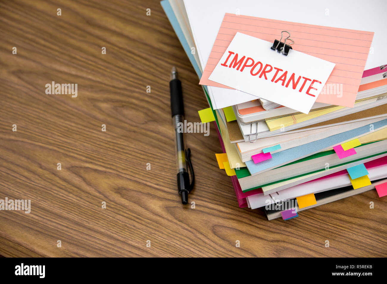 Important The Pile of Business Documents on the Desk Stock Photo - Alamy