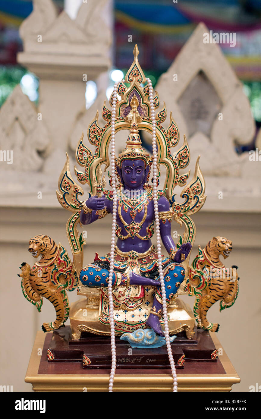 spirit thailand wat faith purple color Stock Photo - Alamy