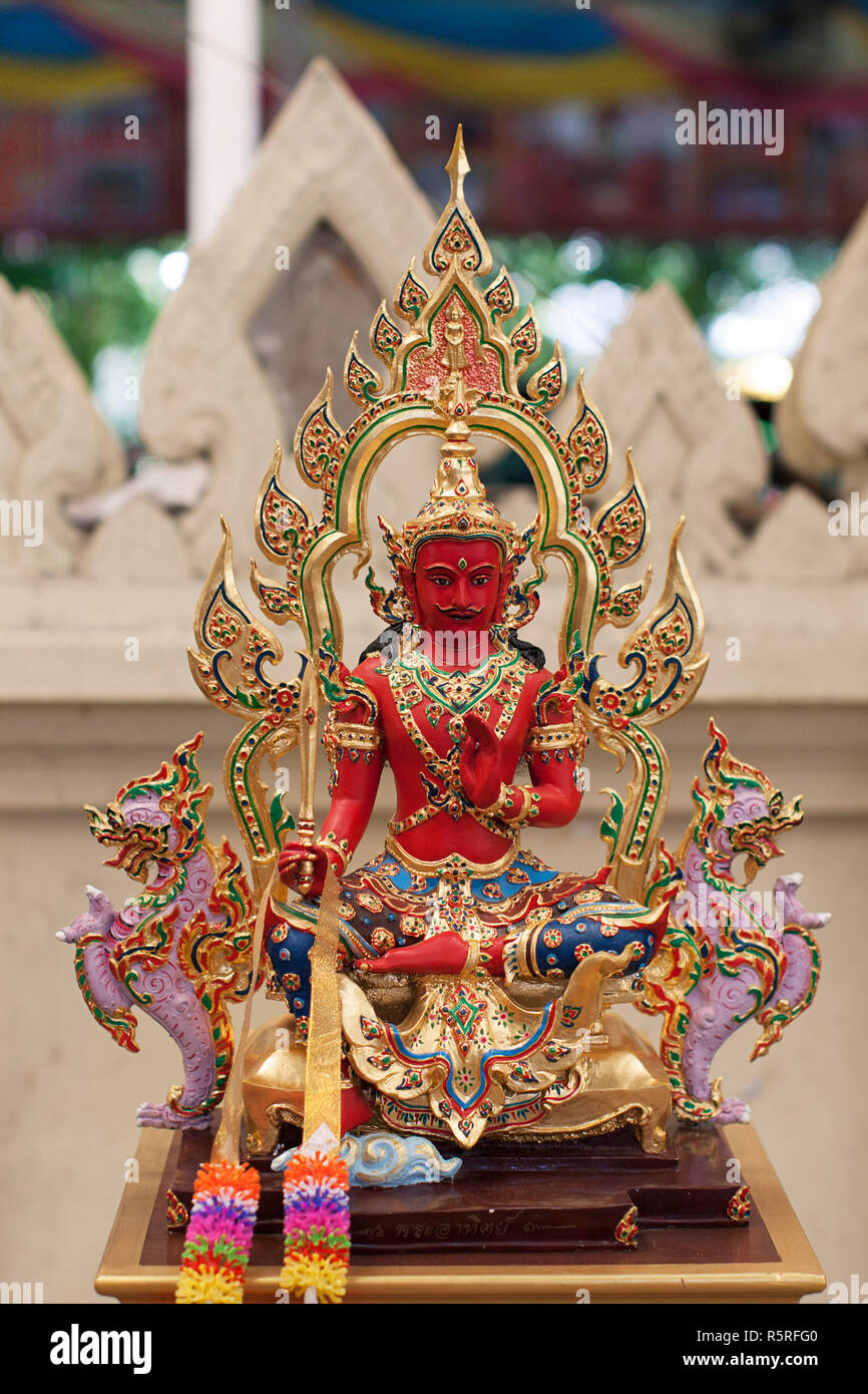 spirit thailand wat faith red color Stock Photo - Alamy