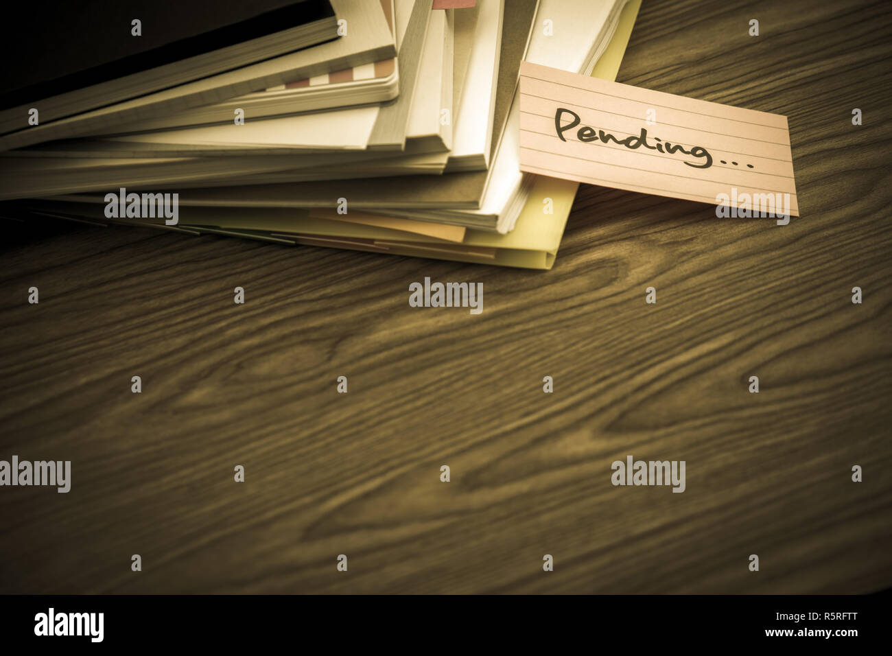 Pending The Pile of Business Documents on the Desk Stock Photo - Alamy