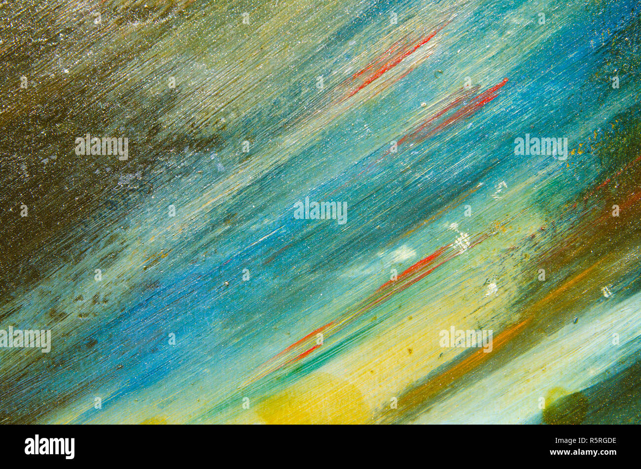 On a cardboard canvas water colored smears Stock Photo - Alamy
