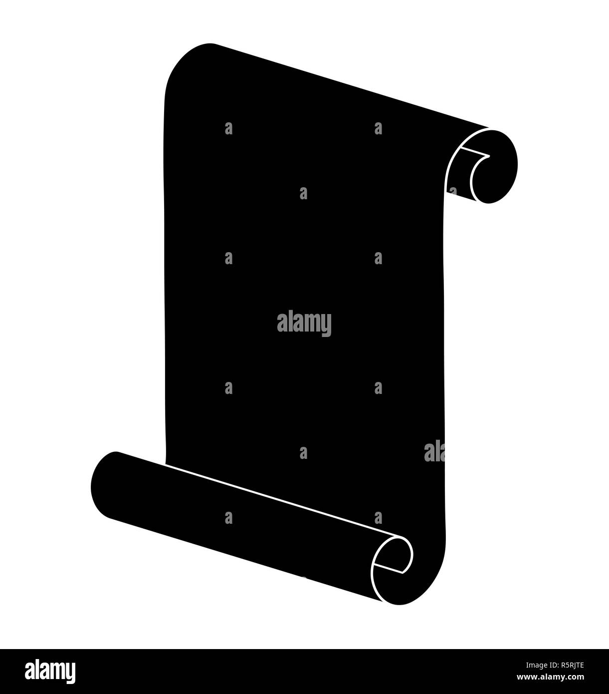 paper scroll silhouette vector symbol icon design. Beautiful ...