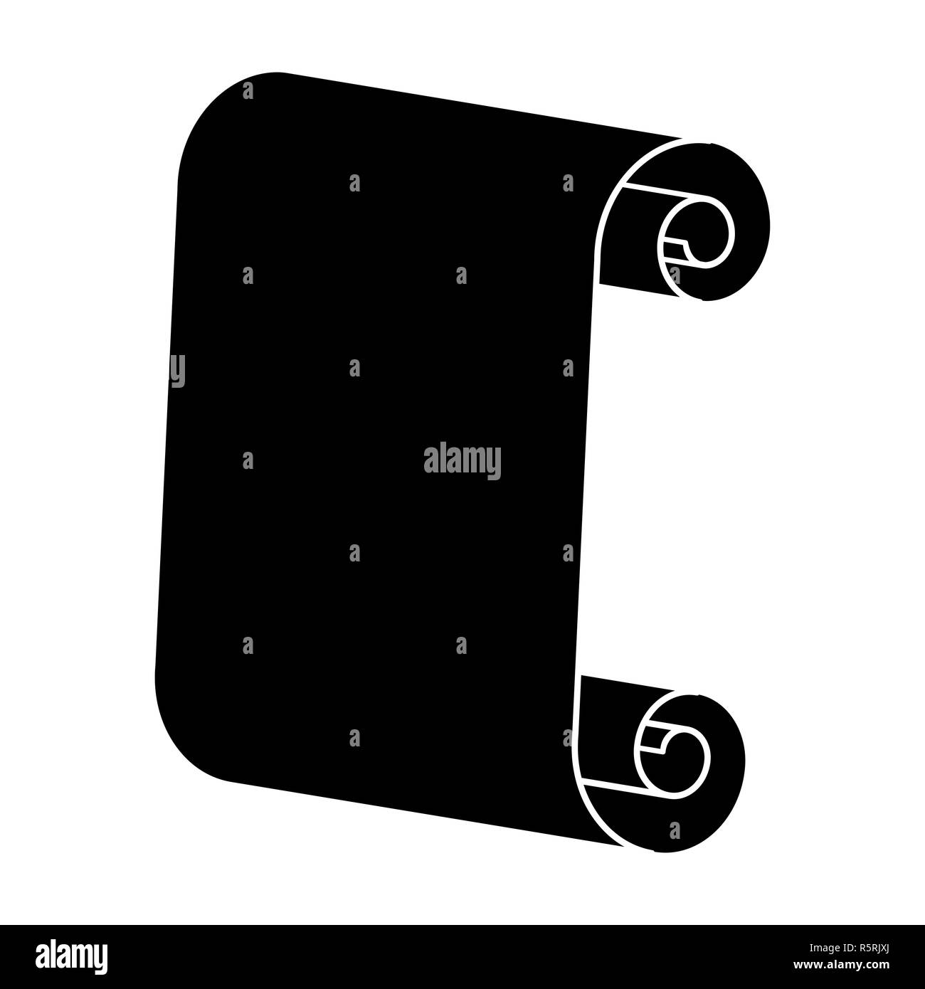 paper scroll silhouette vector symbol icon design Stock Photo - Alamy
