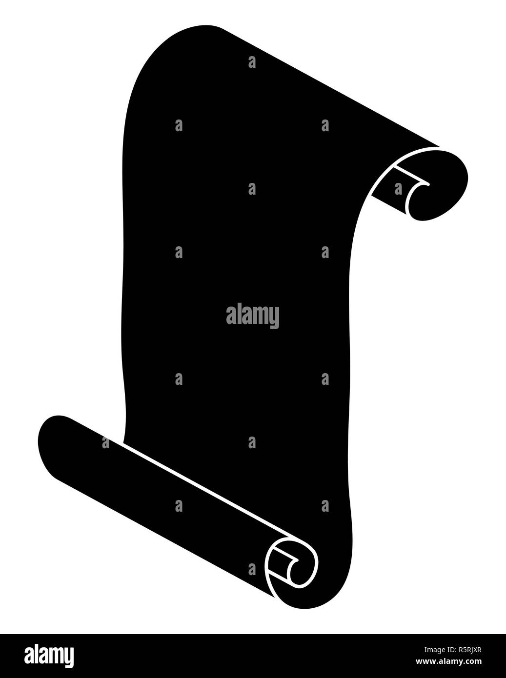 paper scroll silhouette vector symbol icon design. Beautiful ...