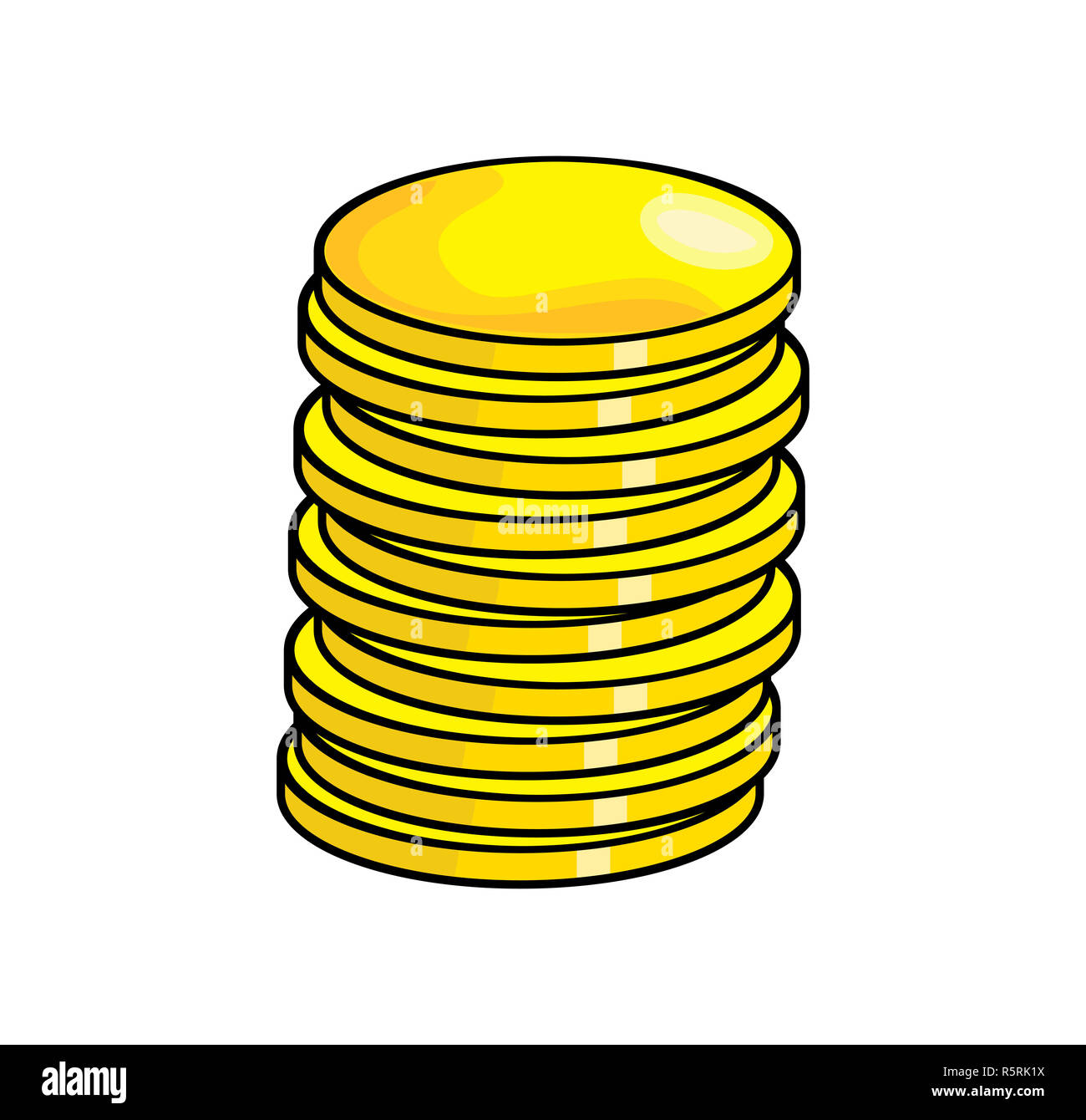 Cartoon Illustration Gold Dollar Sign Stock Photos & Cartoon ...
