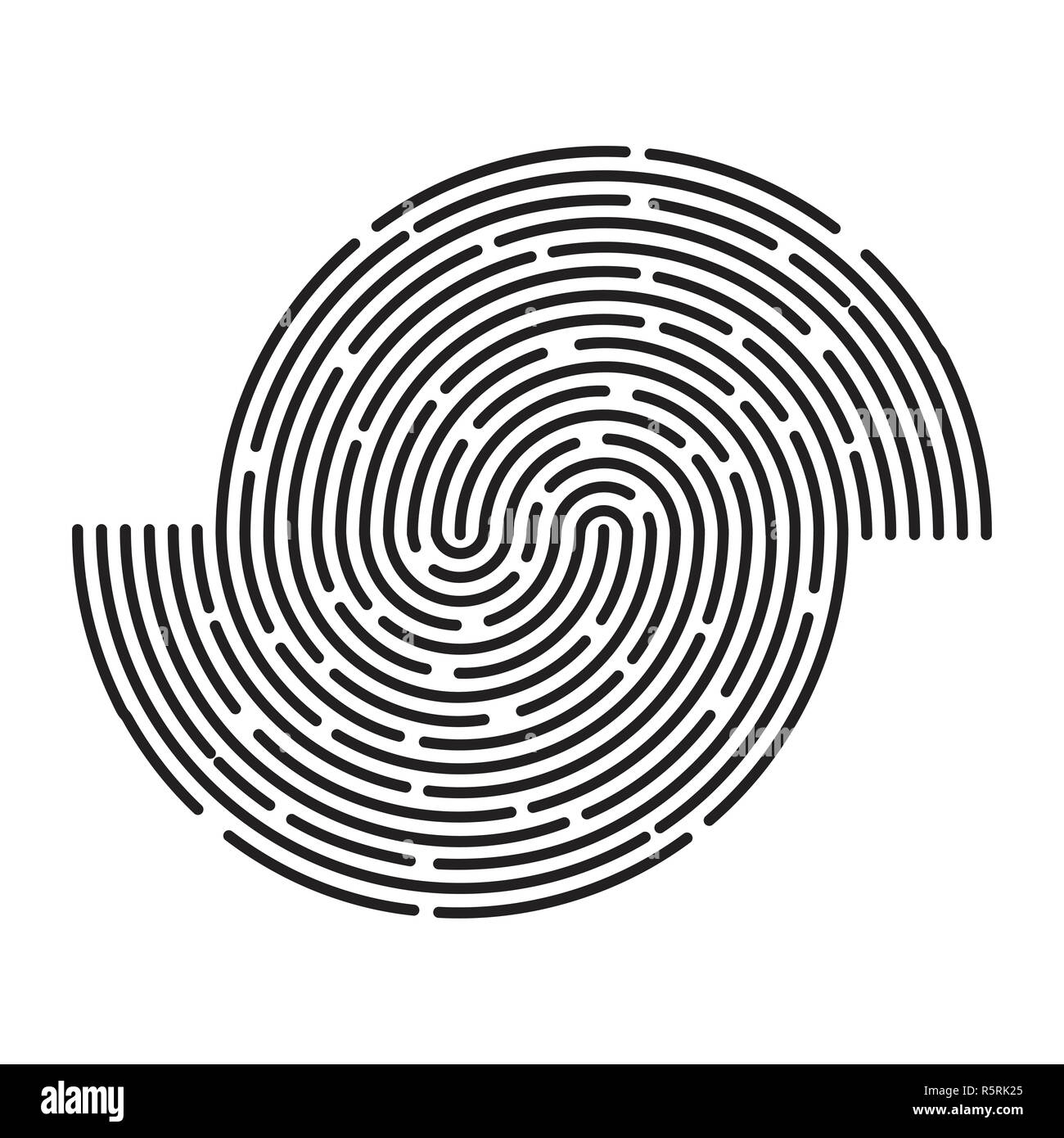 circle stripe lines logo vector symbol icon design. Beautiful ...