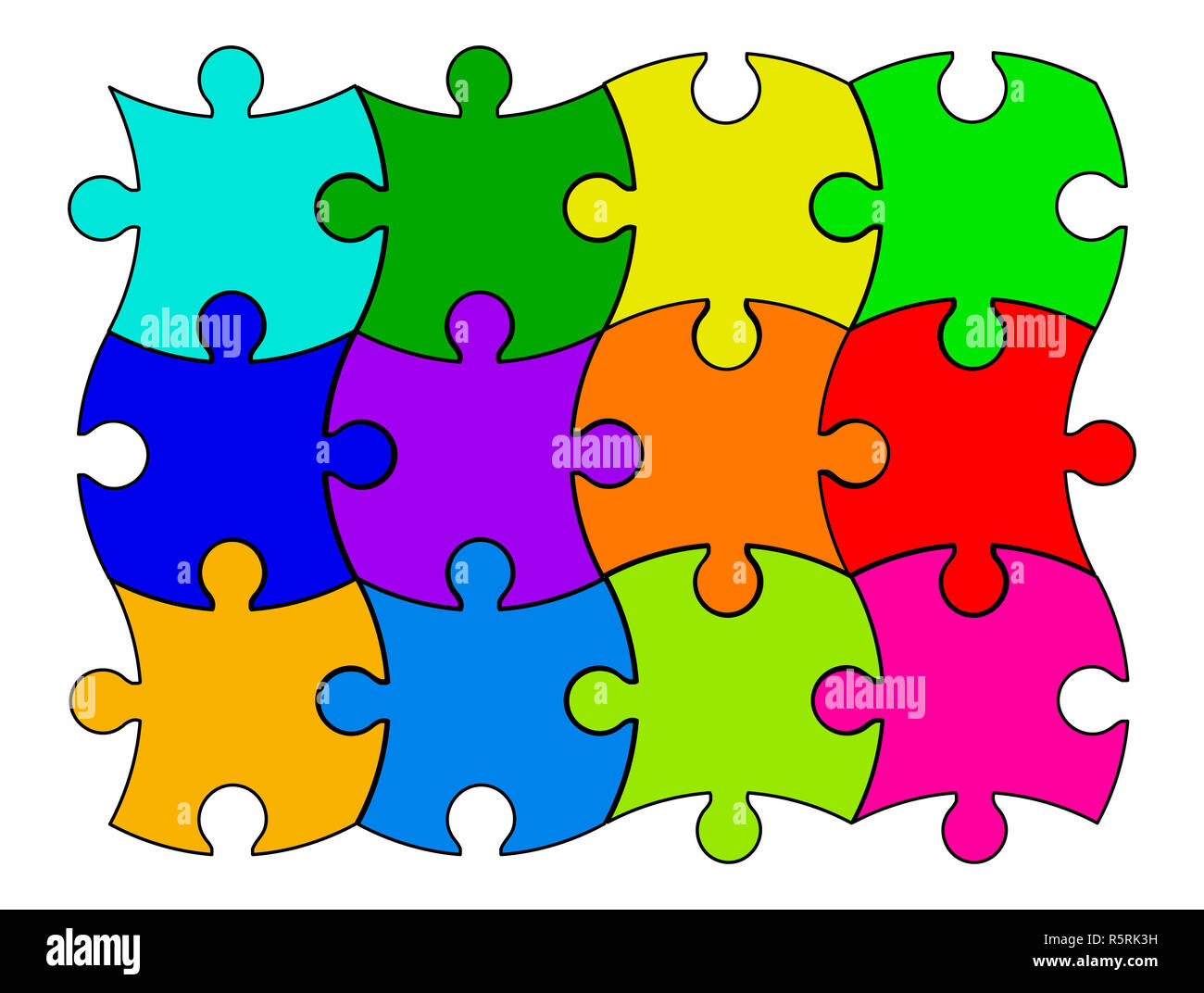 Puzzle pieces icon icon vector hi-res stock photography and images - Alamy