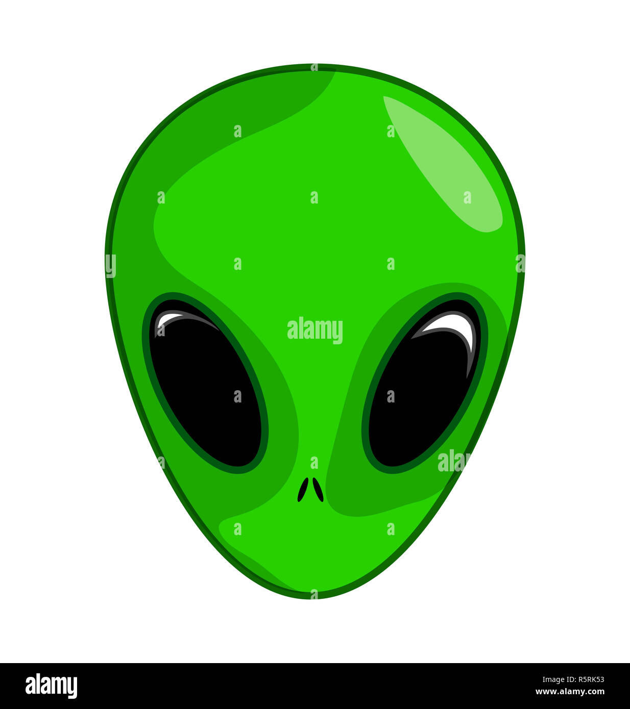 Alien, ufo face vector symbol icon design Stock Photo - Alamy