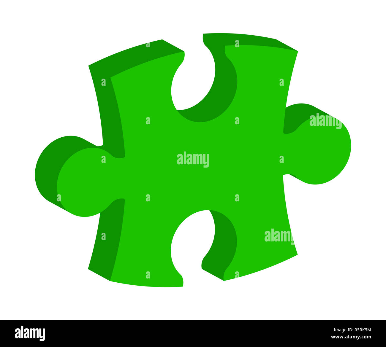 green puzzle 3d vector symbol icon design. Beautiful illustration ...