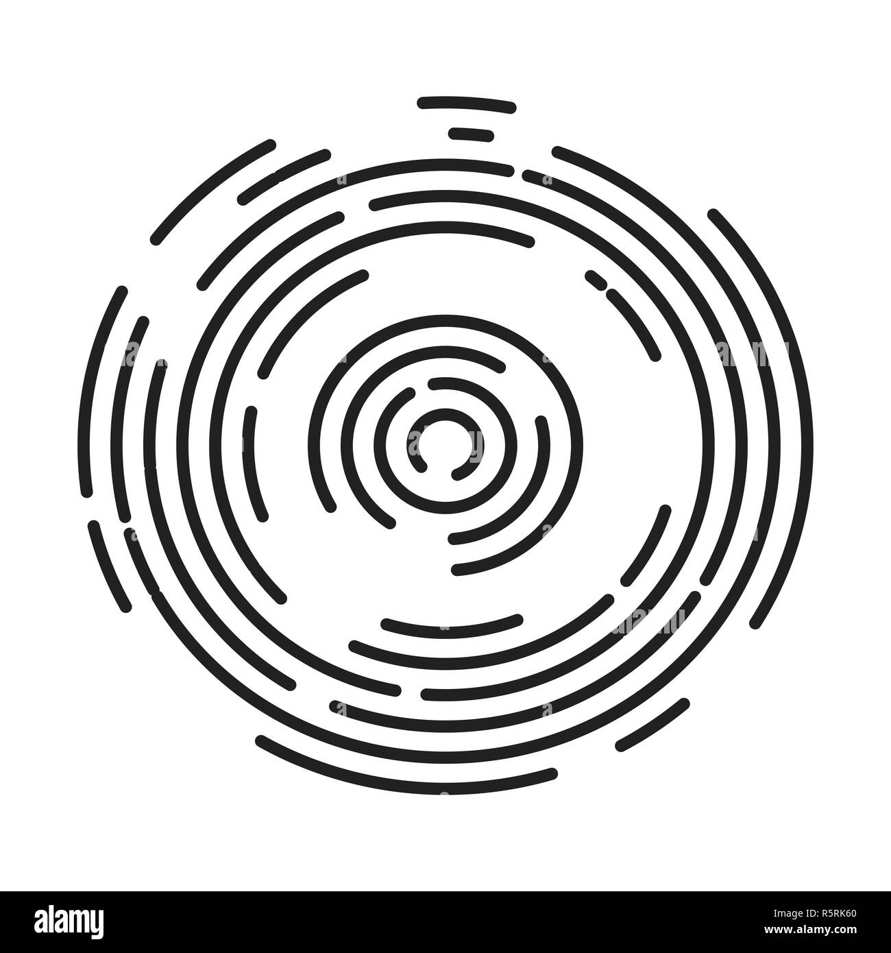 circle stripe lines logo vector symbol icon design. Beautiful ...