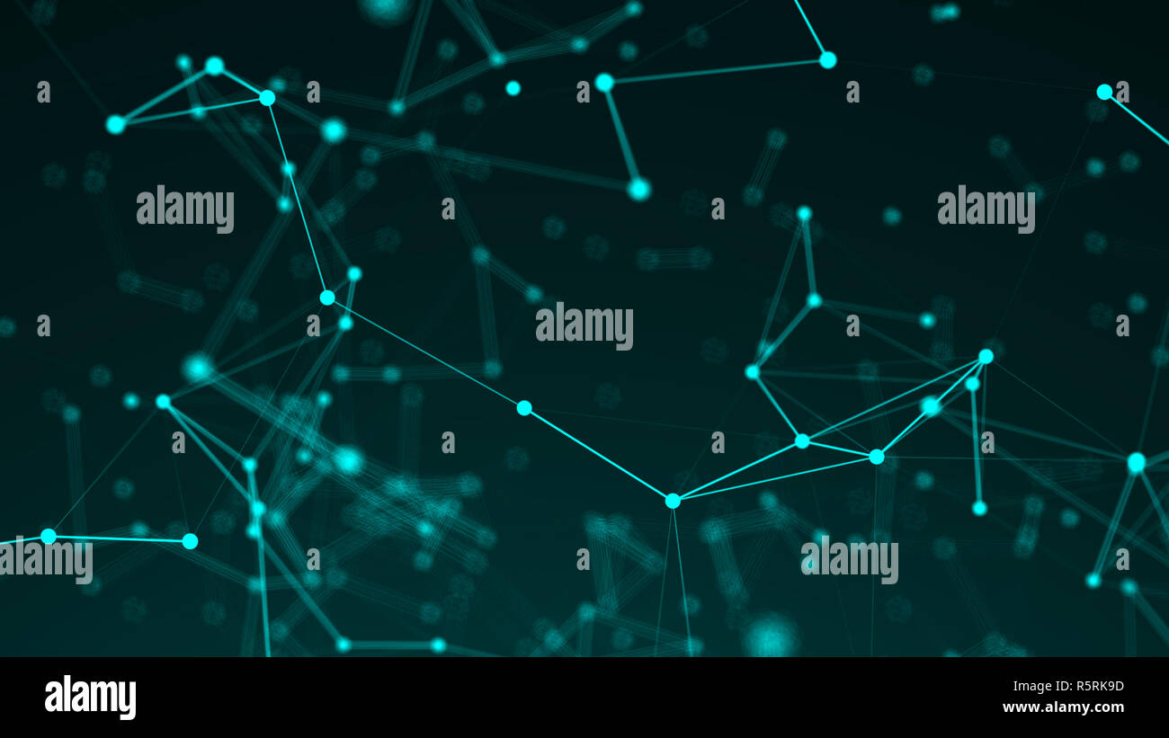 Abstract connection dots. Technology background. Network concept 3d ...