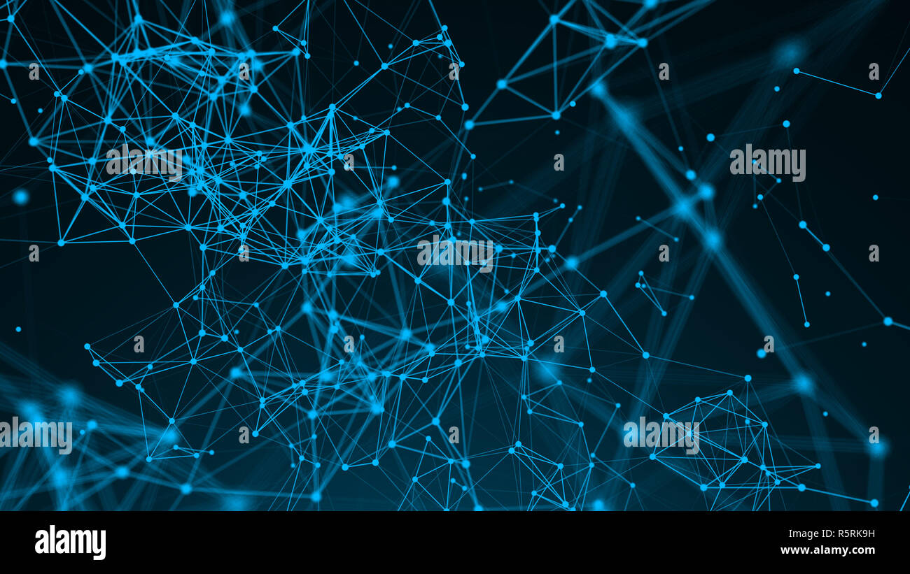 Abstract connection dots. Technology background. Network concept 3d ...