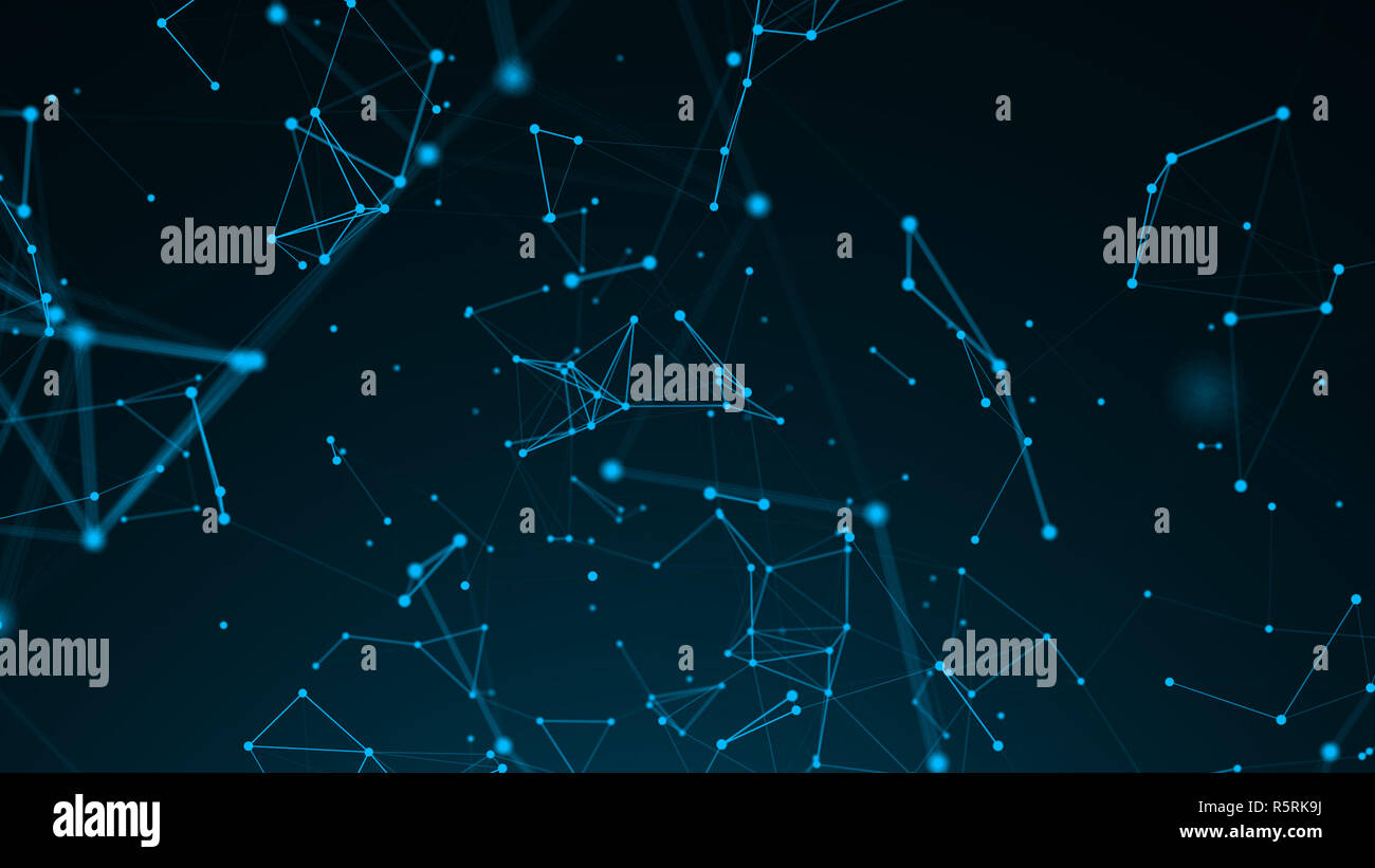 Abstract connection dots. Technology background. Network concept 3d ...