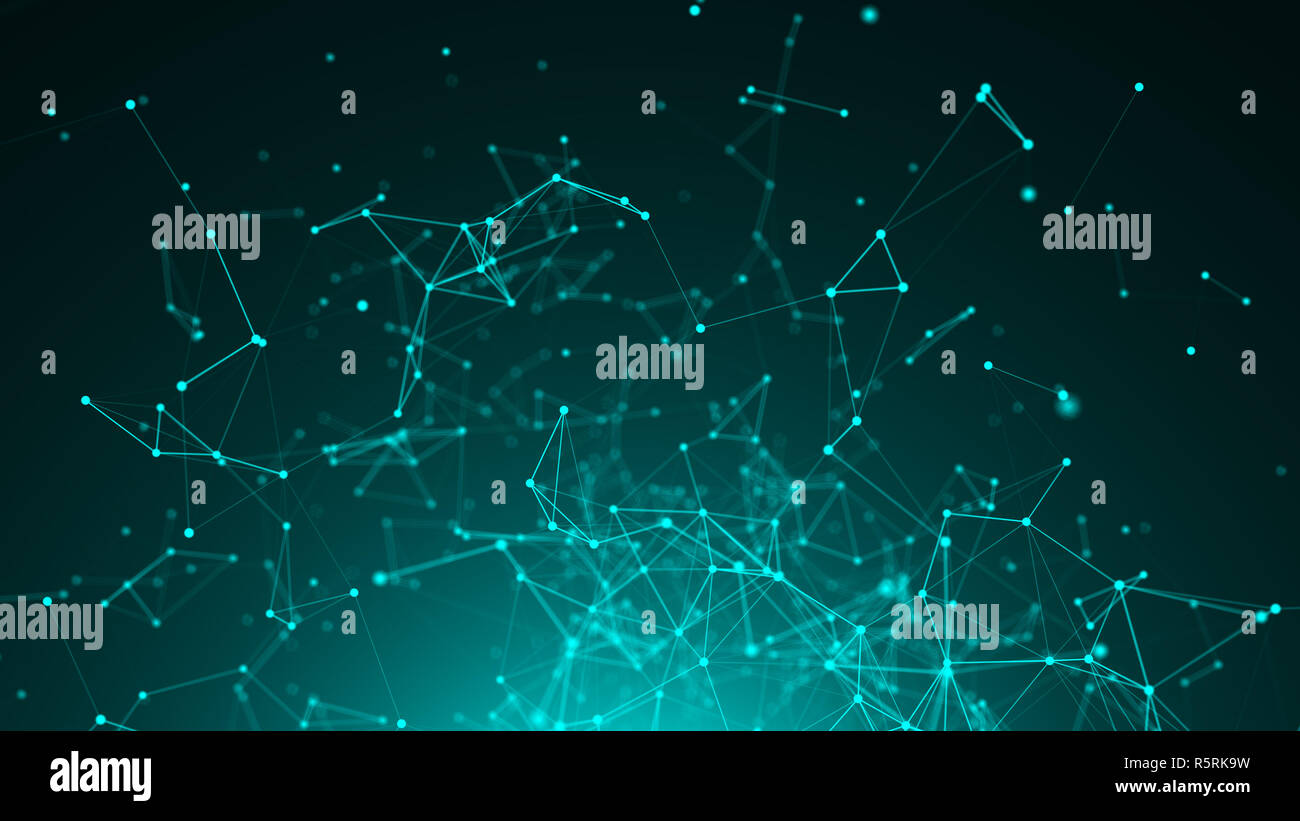 Abstract connection dots. Technology background. Network concept 3d ...