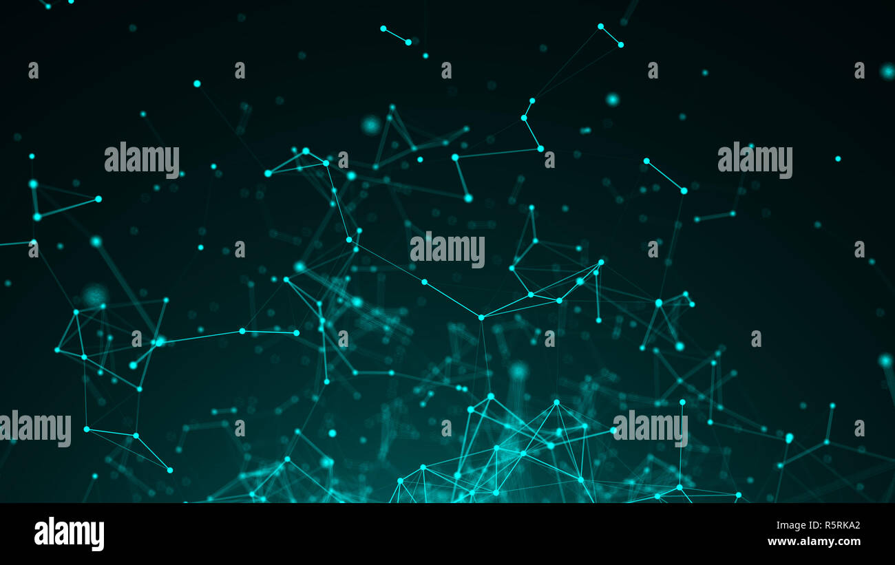 Abstract connection dots. Technology background. Network concept 3d ...