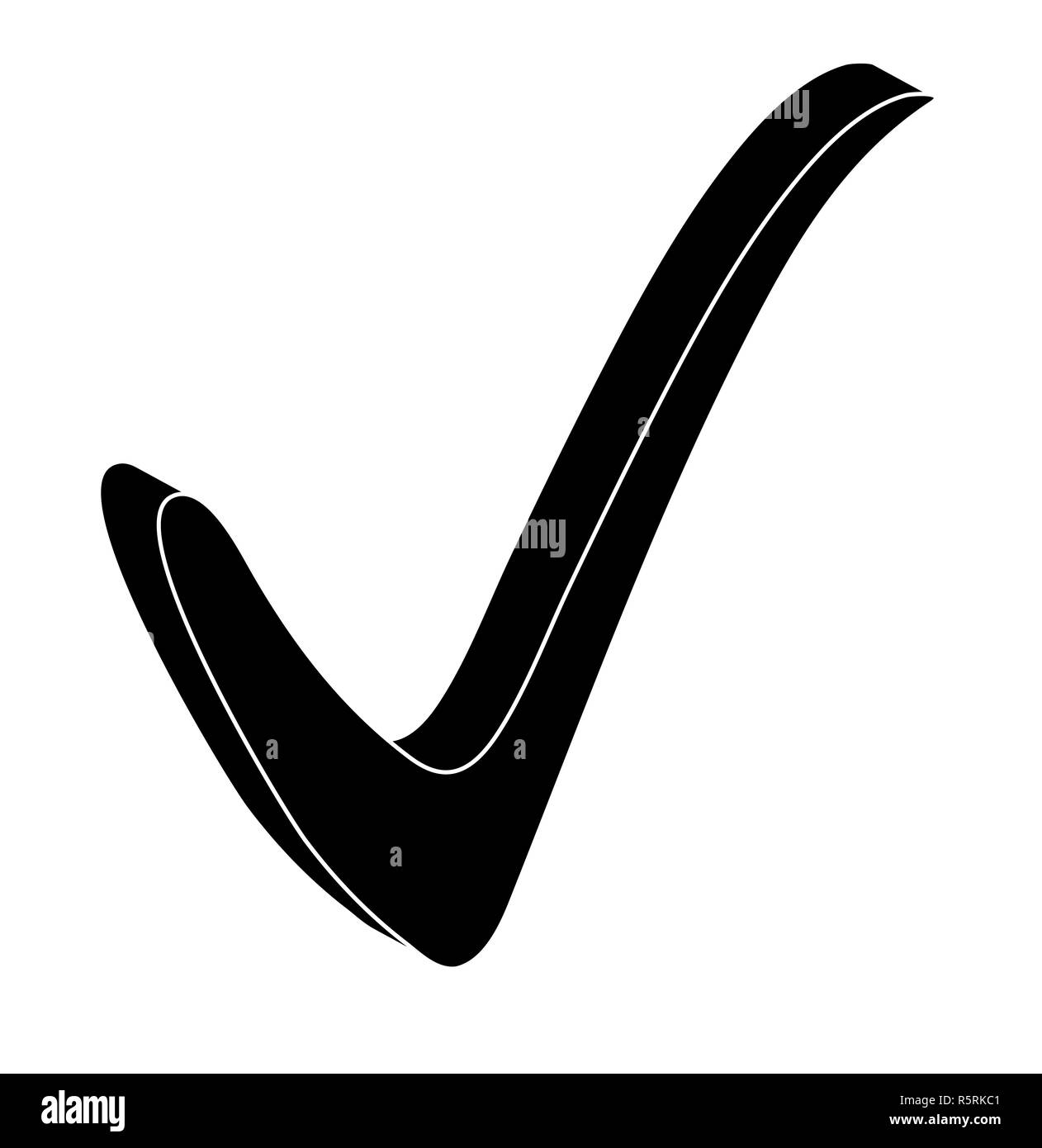 Cartoon positive tick symbol hi-res stock photography and images - Alamy