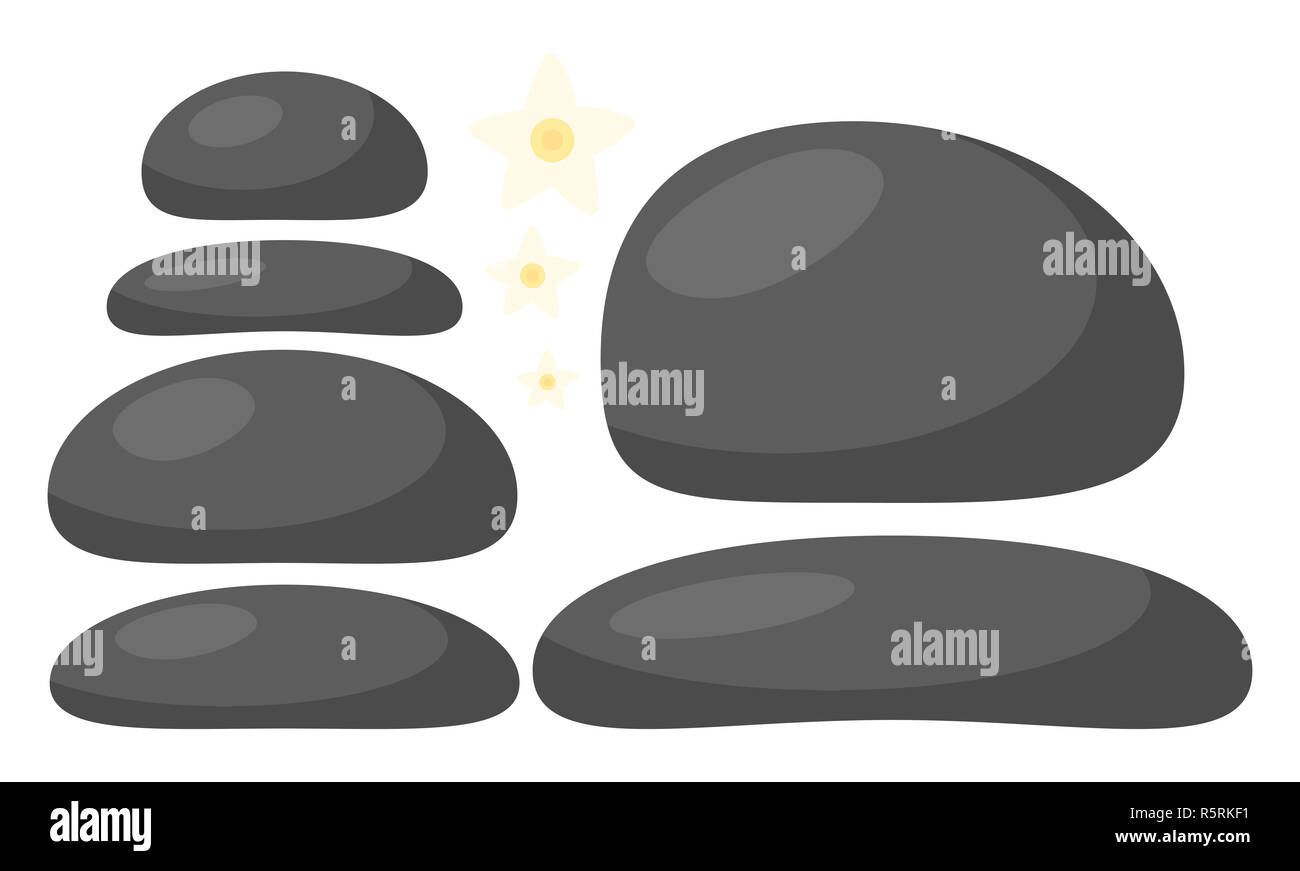 spa stones set vector symbol icon design Stock Photo - Alamy