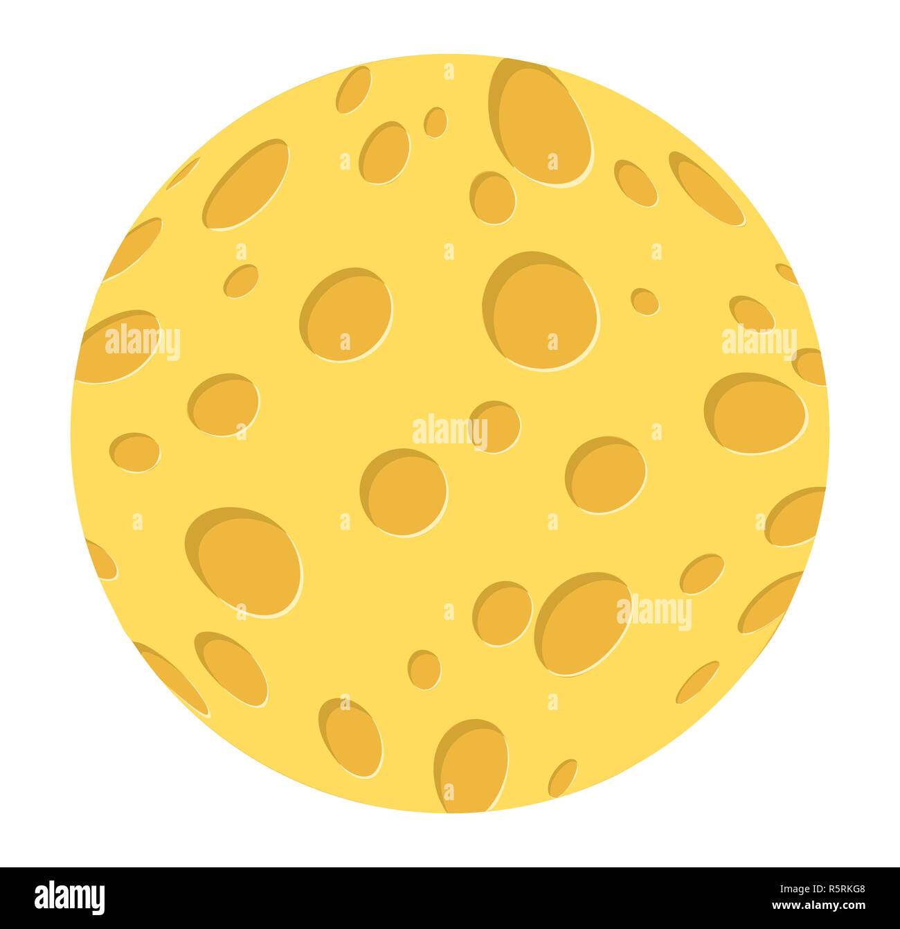cartoon cheese moon vector symbol icon design Stock Photo - Alamy