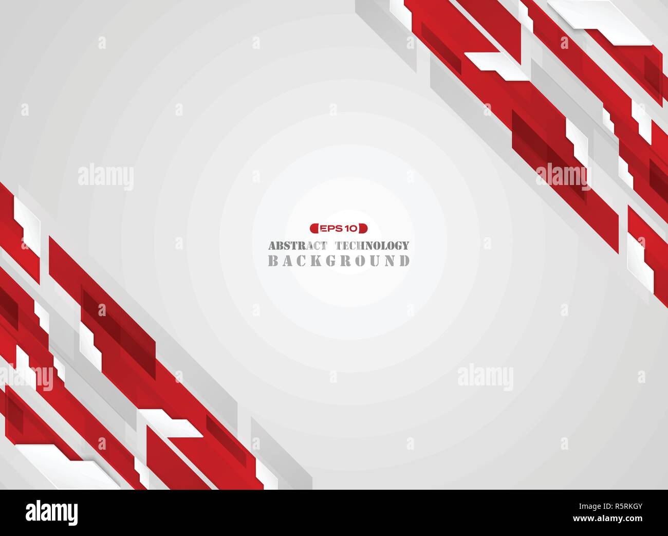 Abstract of stripe futuristic gradient red line in edge pattern with ...