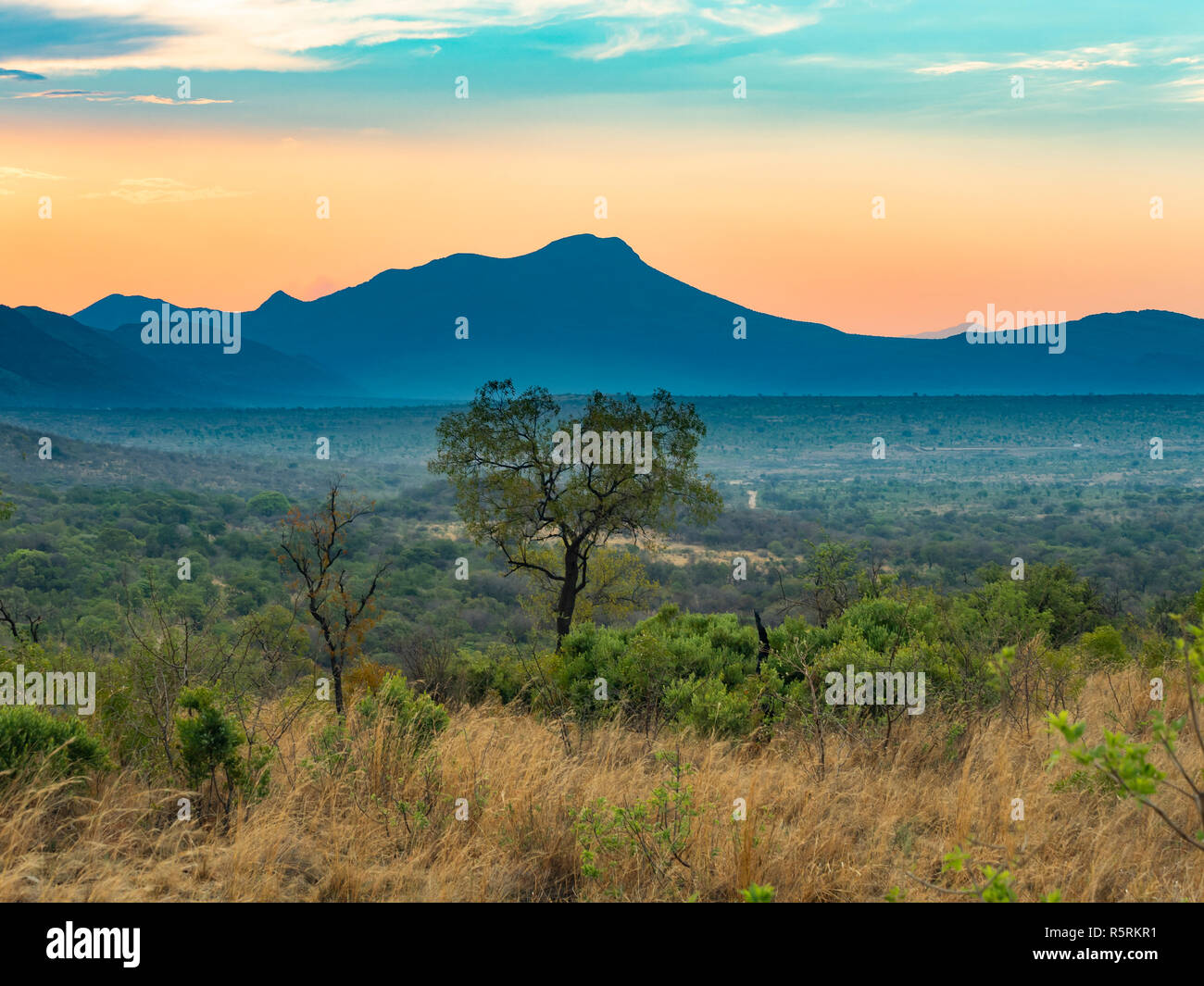 Sunset Dabchick Game Reserve, Waterberg Region. Limpopo Province, South ...
