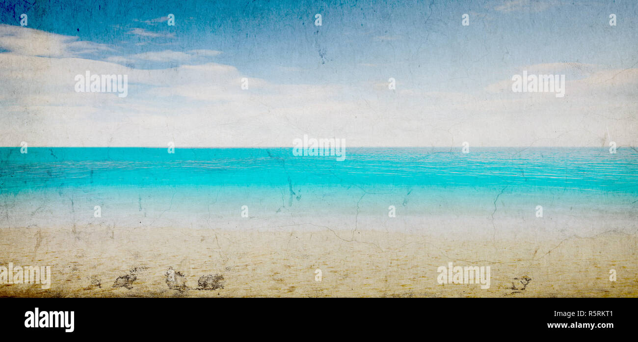 Tropical vintage beach landscape Stock Photo - Alamy