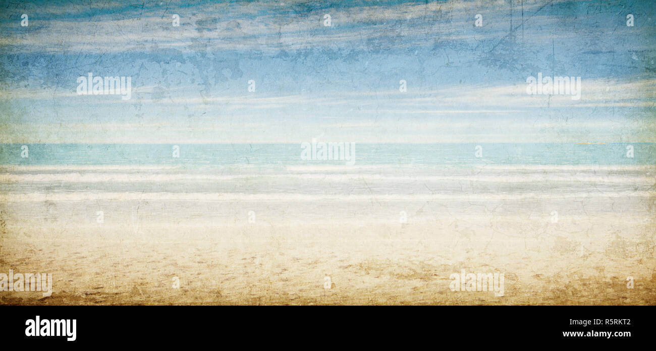 Tropical vintage beach landscape Stock Photo - Alamy