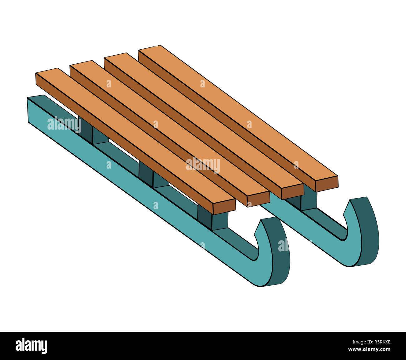 Snow sledge clipart hi-res stock photography and images - Alamy