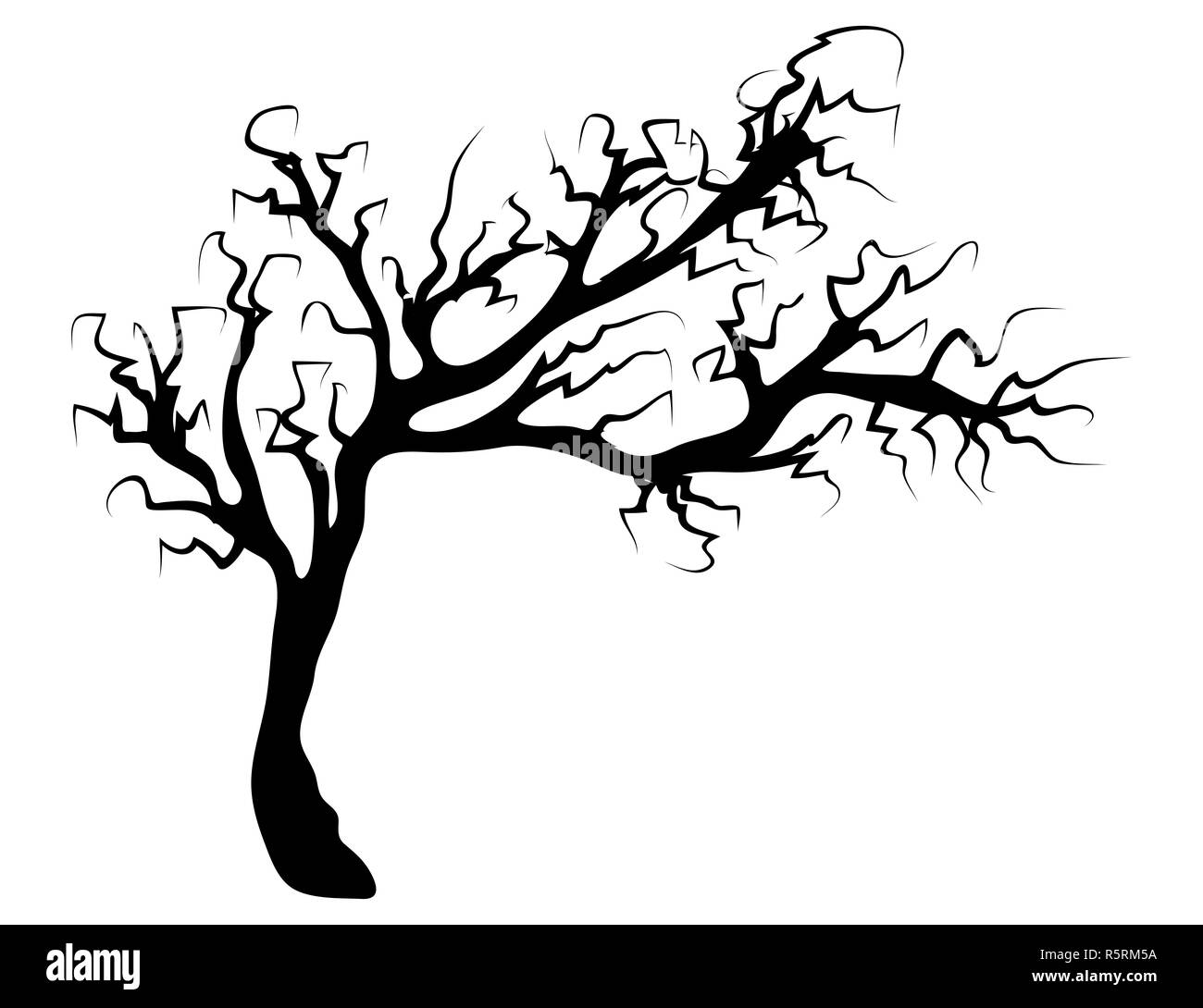 halloween creepy scary bare tree vector symbol icon design Stock Photo ...