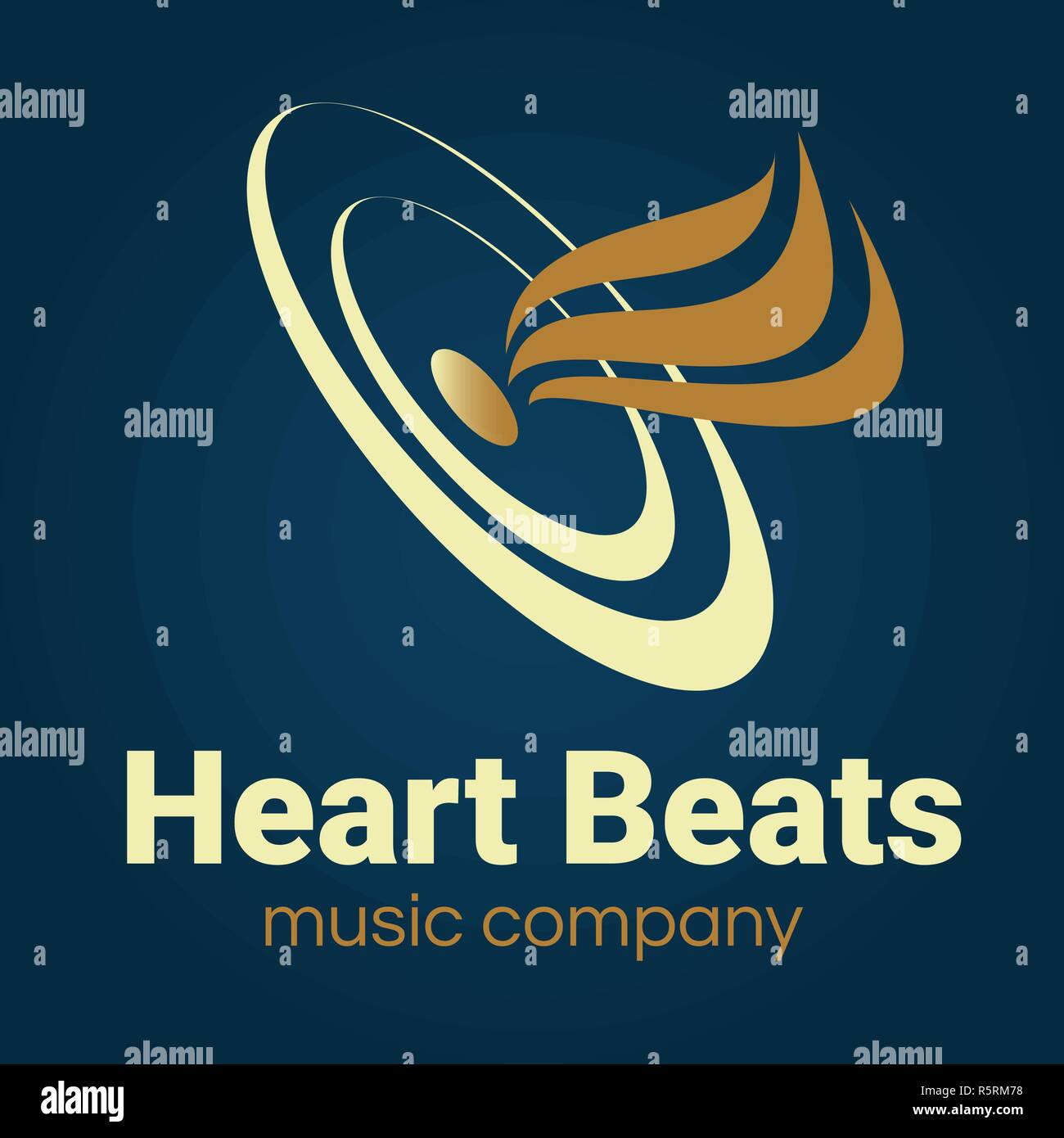 Stylized speaker wtih sound waves abstract logo design for music bands ...