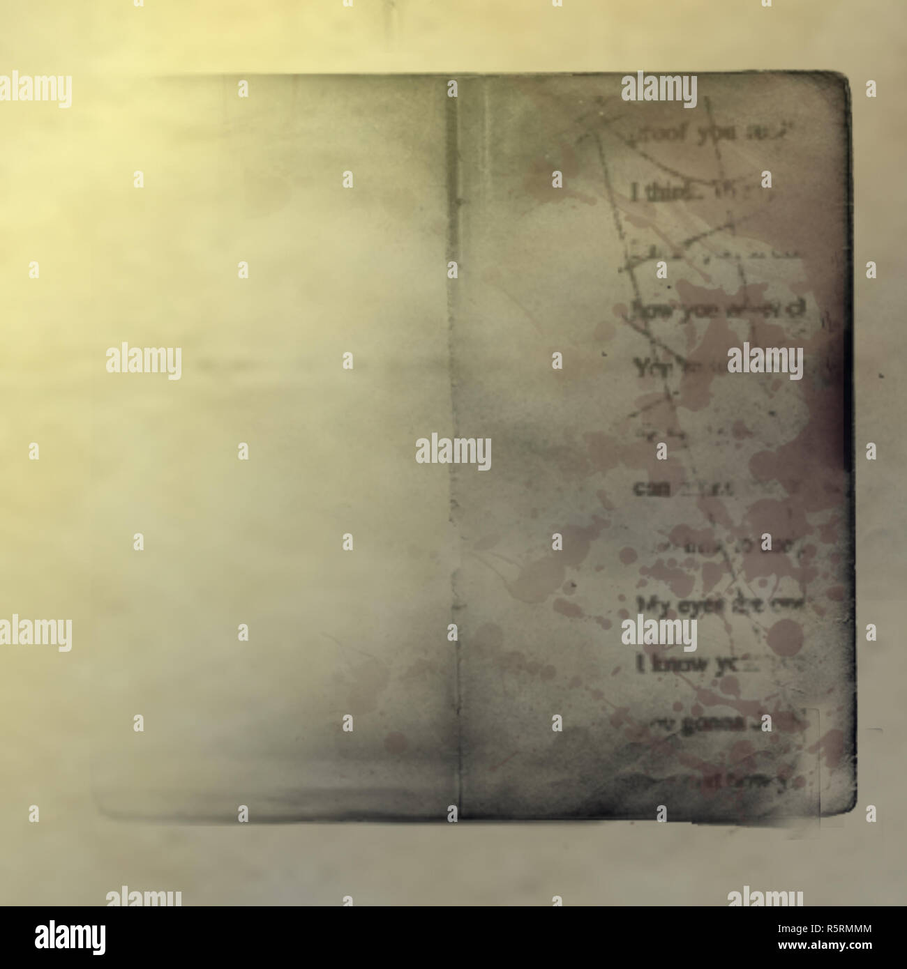 Grunge, vintage, old book, paper background. illustration of aged, worn ...