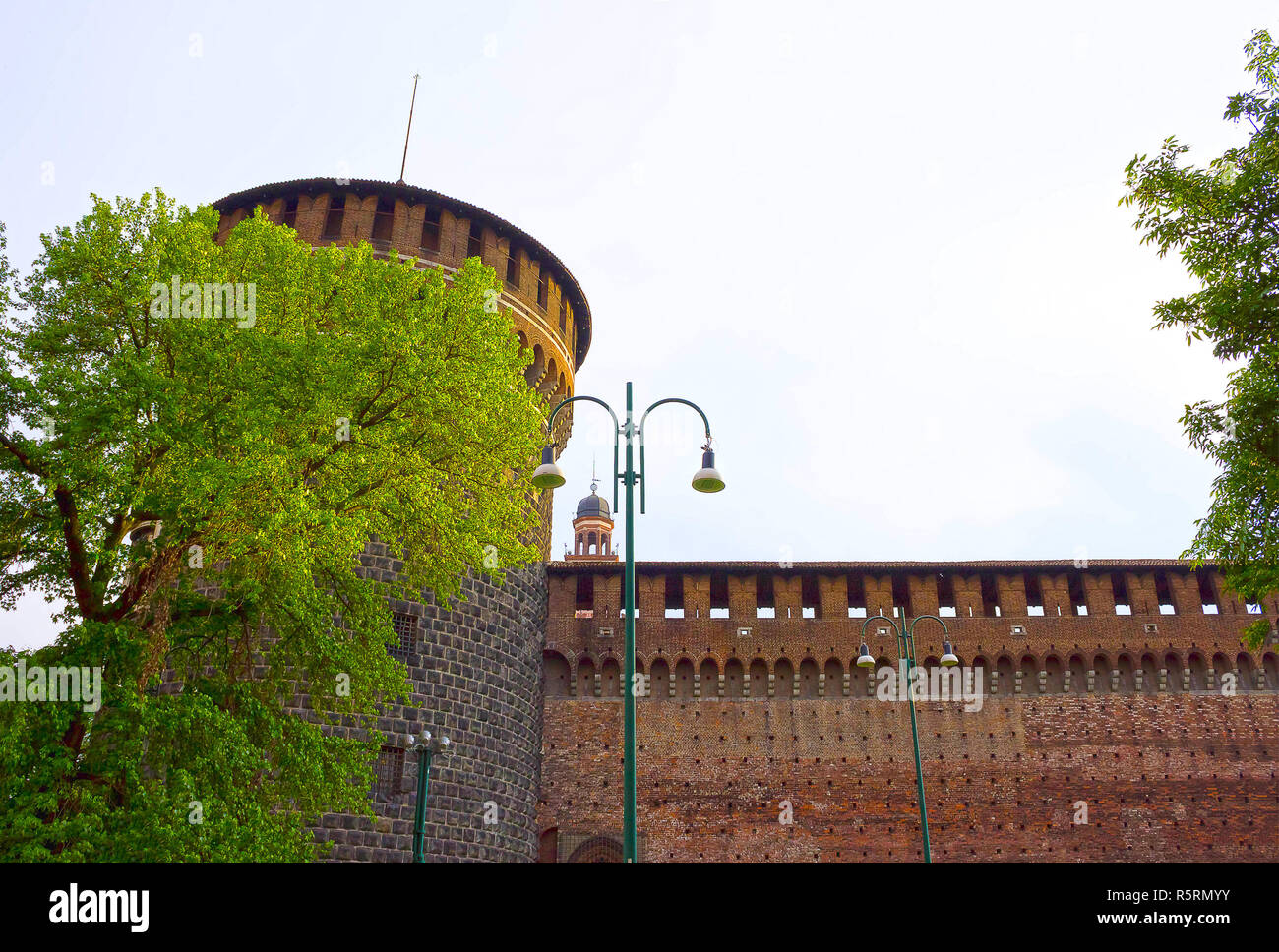 Sforza 's castle in milan Stock Photo - Alamy