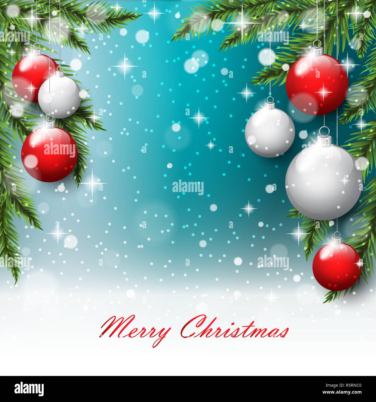 Pine branches on wood Stock Vector Images - Alamy