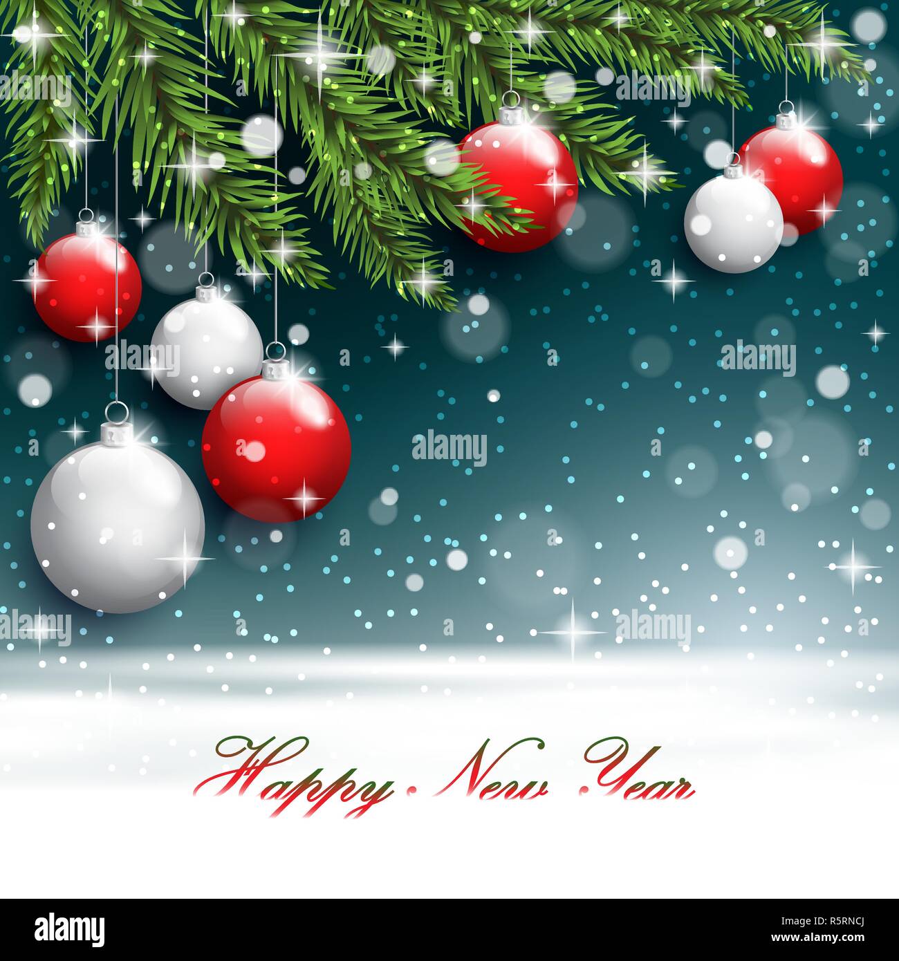 Pine branches on wood Stock Vector Images - Alamy