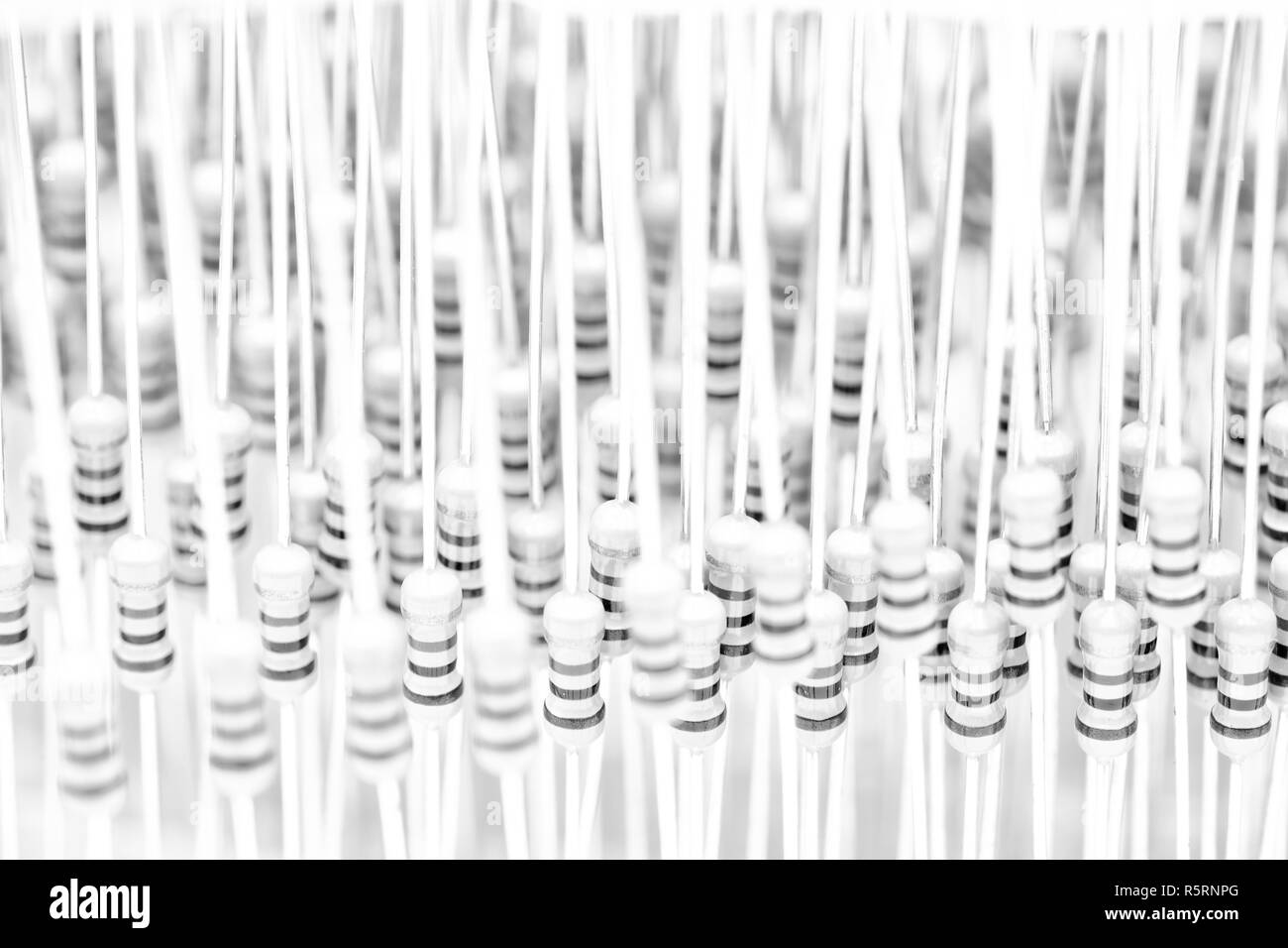 blur in the white light lots of resistor electronic componet like ...