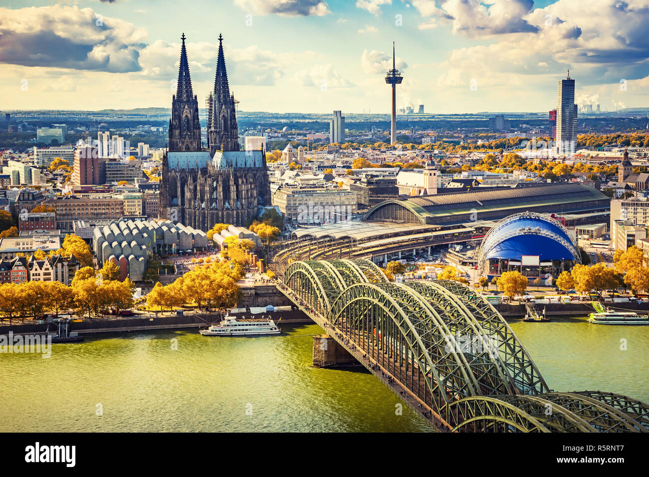 Aerial view of Cologne Stock Photo - Alamy