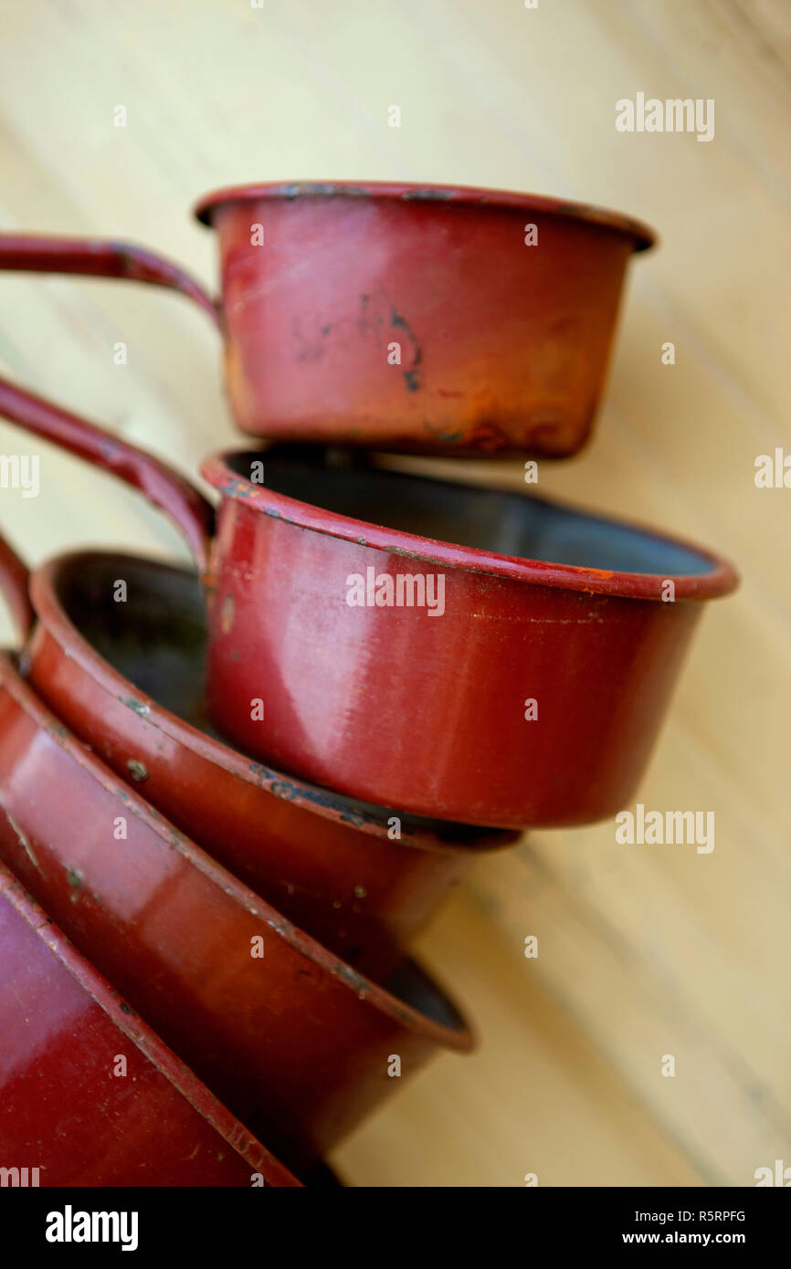 Set of pans Stock Photo - Alamy