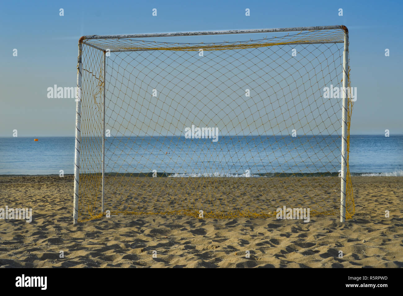 Football pitch on beach hi-res stock photography and images - Alamy