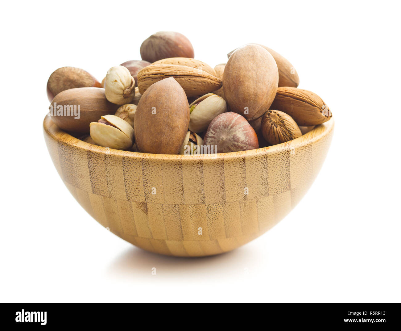 Different types of nuts in the nutshell Stock Photo - Alamy