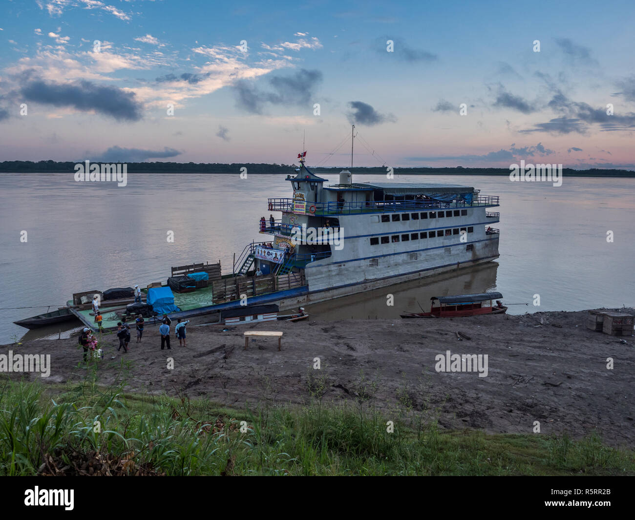 Benjamin Constant, Brazil - September 21, 2018: A passenger ferry and ...