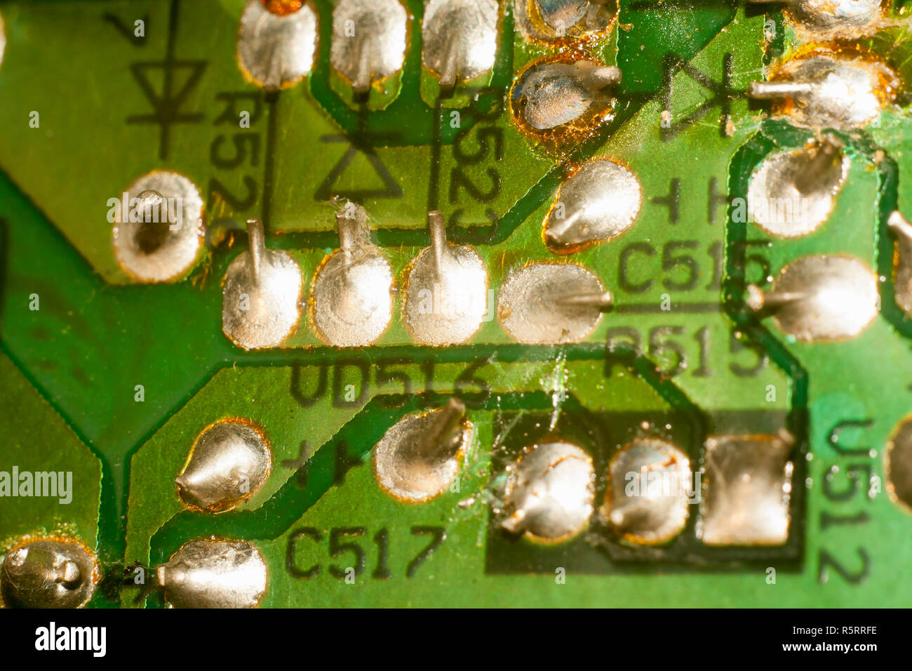Solder defect on the circuit board Stock Photo - Alamy
