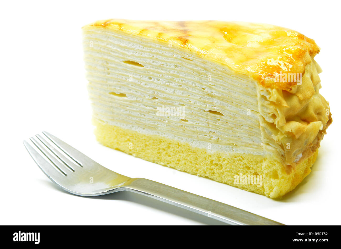 Vanilla crape cake Stock Photo - Alamy