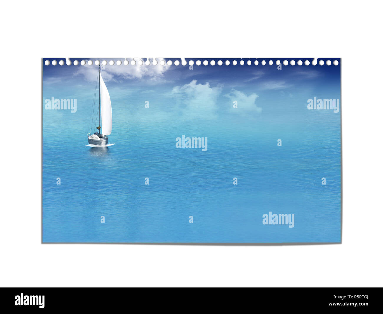 Blue white boat in Cut Out Stock Images & Pictures - Alamy