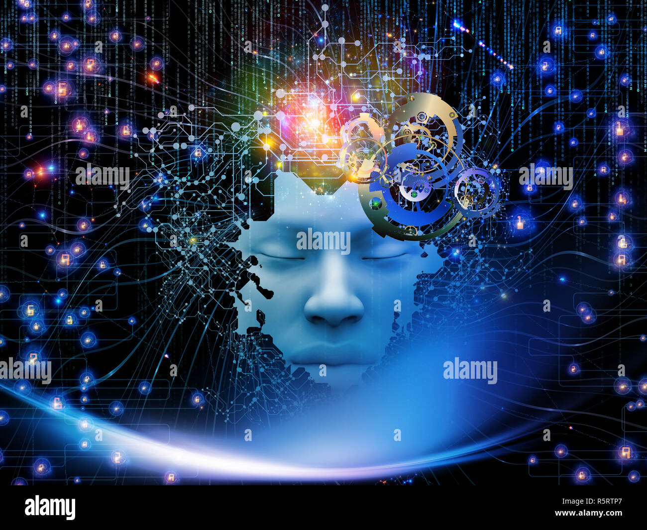 Inner Life of Super Human Stock Photo - Alamy