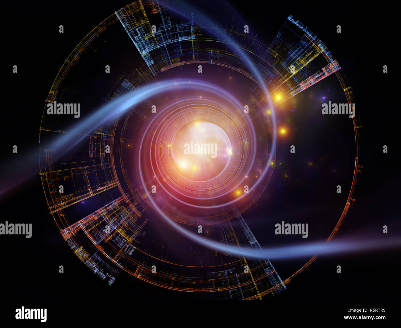 Processing Radial Fractal Texture Stock Photo - Alamy