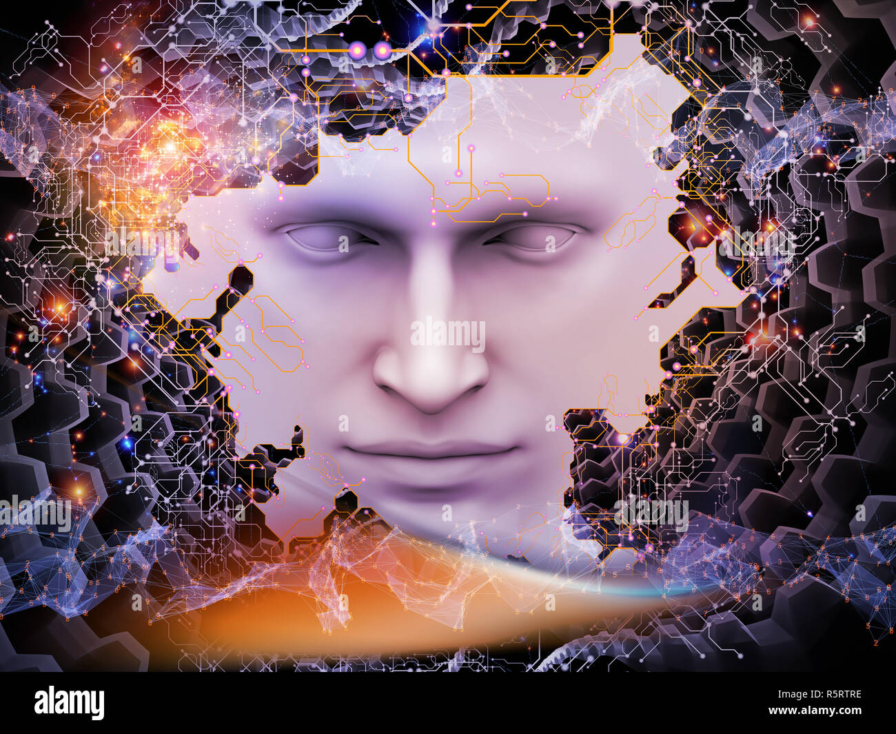 Inner Life of Super Human Stock Photo - Alamy