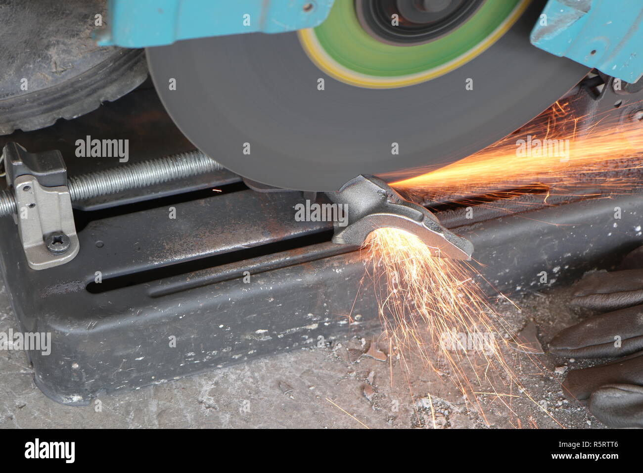 casting iron cut by fiber cutting equipment ; close up Stock Photo - Alamy
