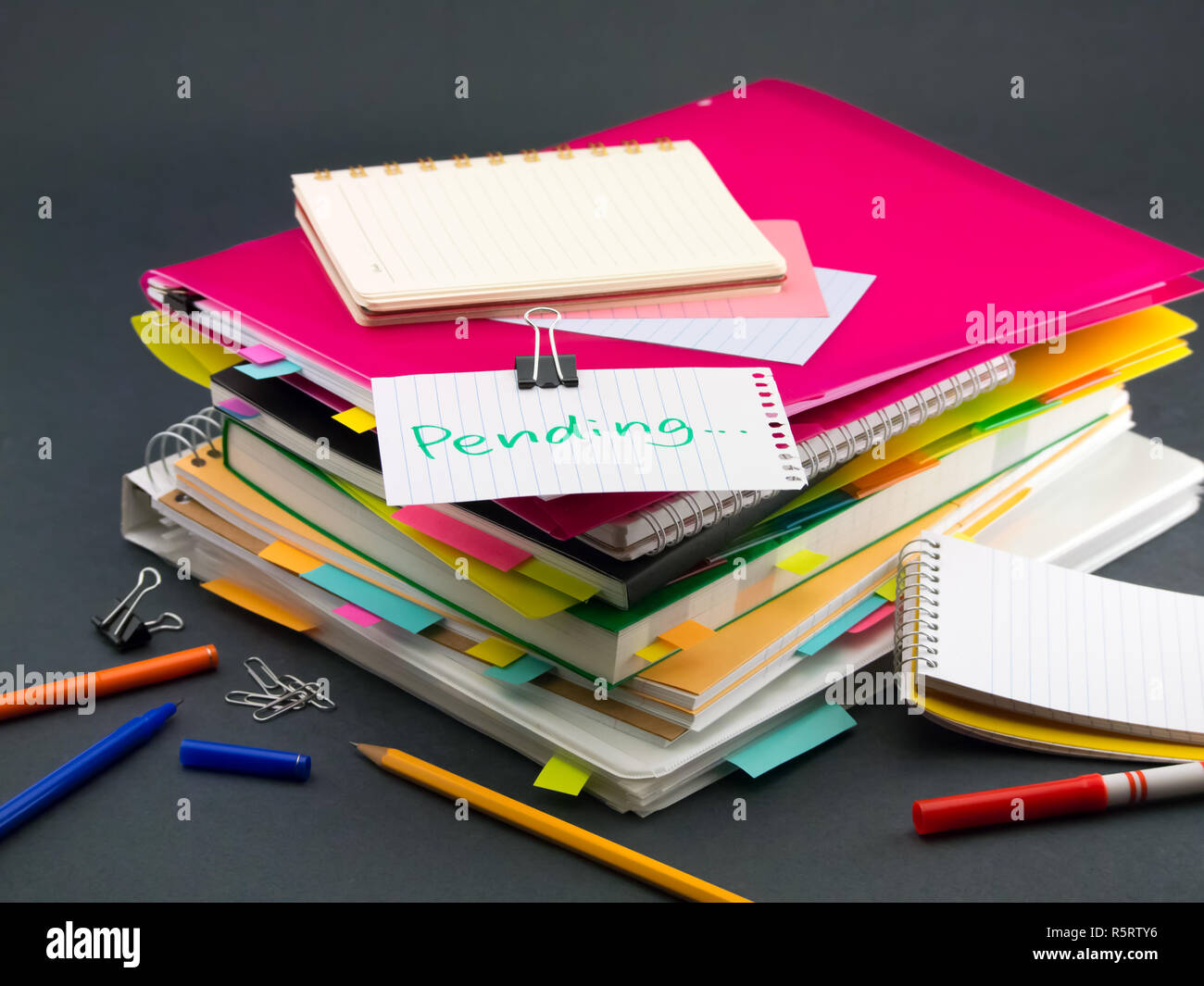 The Pile of Business Documents Pending Stock Photo - Alamy